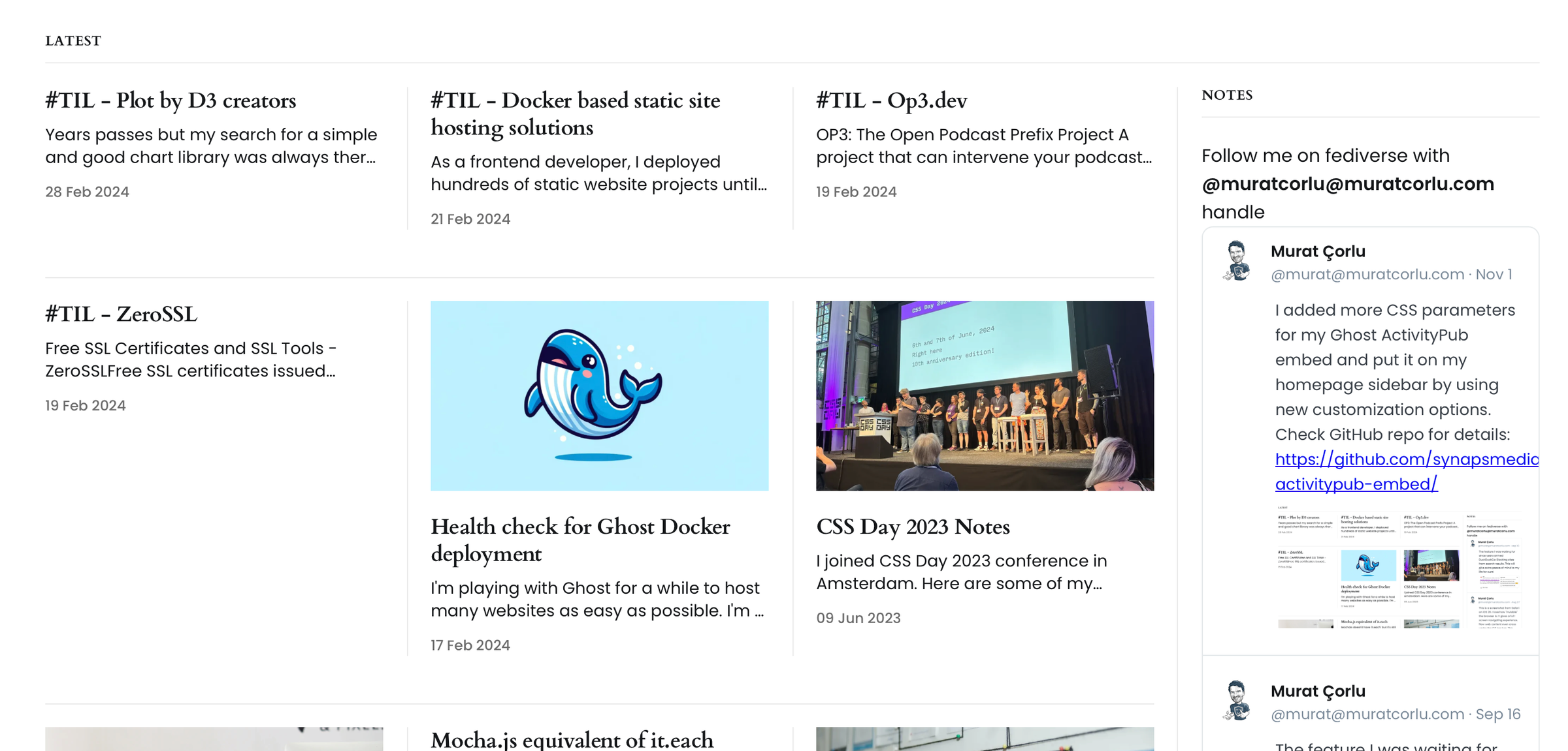Adding Ghost Social Web notes to your website